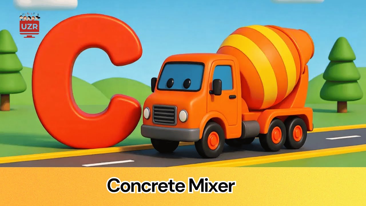 ABC Vehicle Song for Kids 🔤 | A to Z Fun Ride Phonics with Cars, Trucks ...