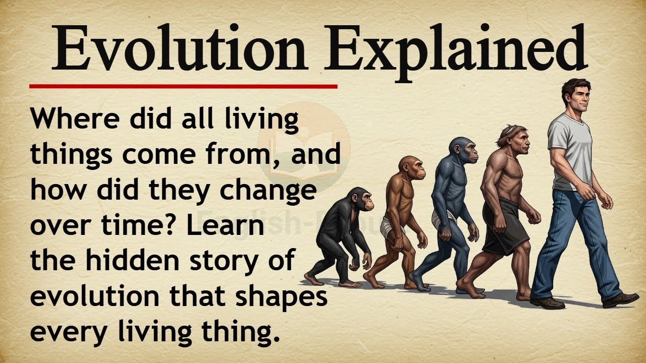 Evolution Explained in Simple English 🧬📈 || Learn English Through Story ...
