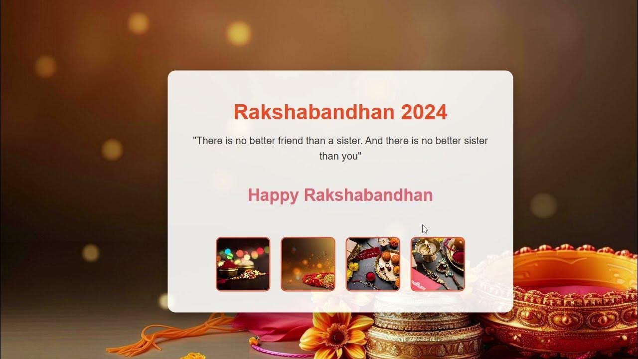Making A Coming Soon Page For Rakshabandhan Using HTML, CSS And JS - YouTube