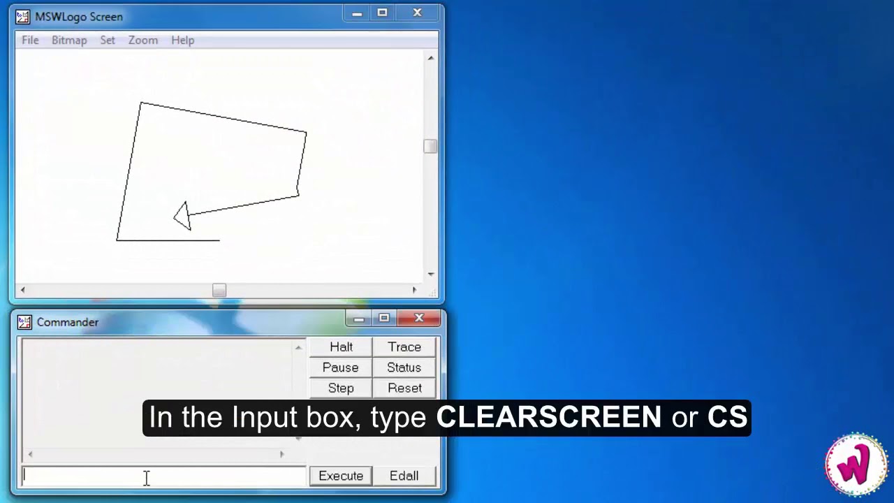 Class 3 | Ch 6 | CLEARSCREEN command in MSWLogo - YouTube