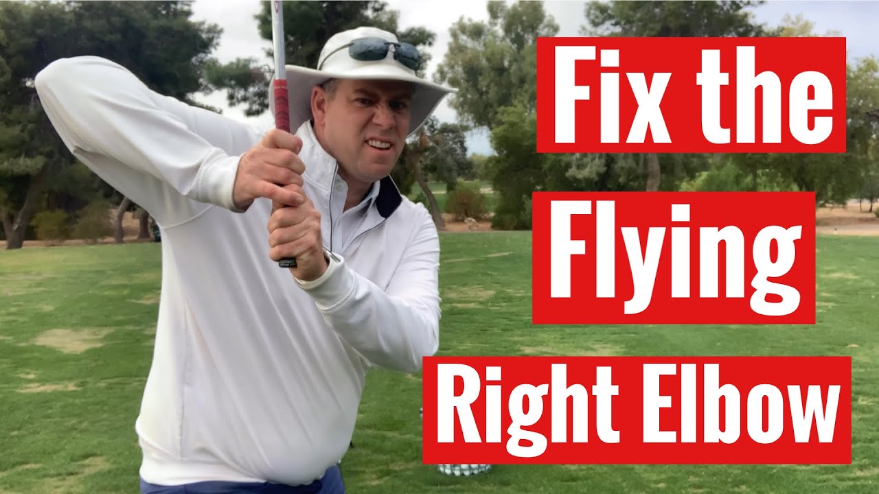 GOLF: Fix the flying right elbow - YouTube
