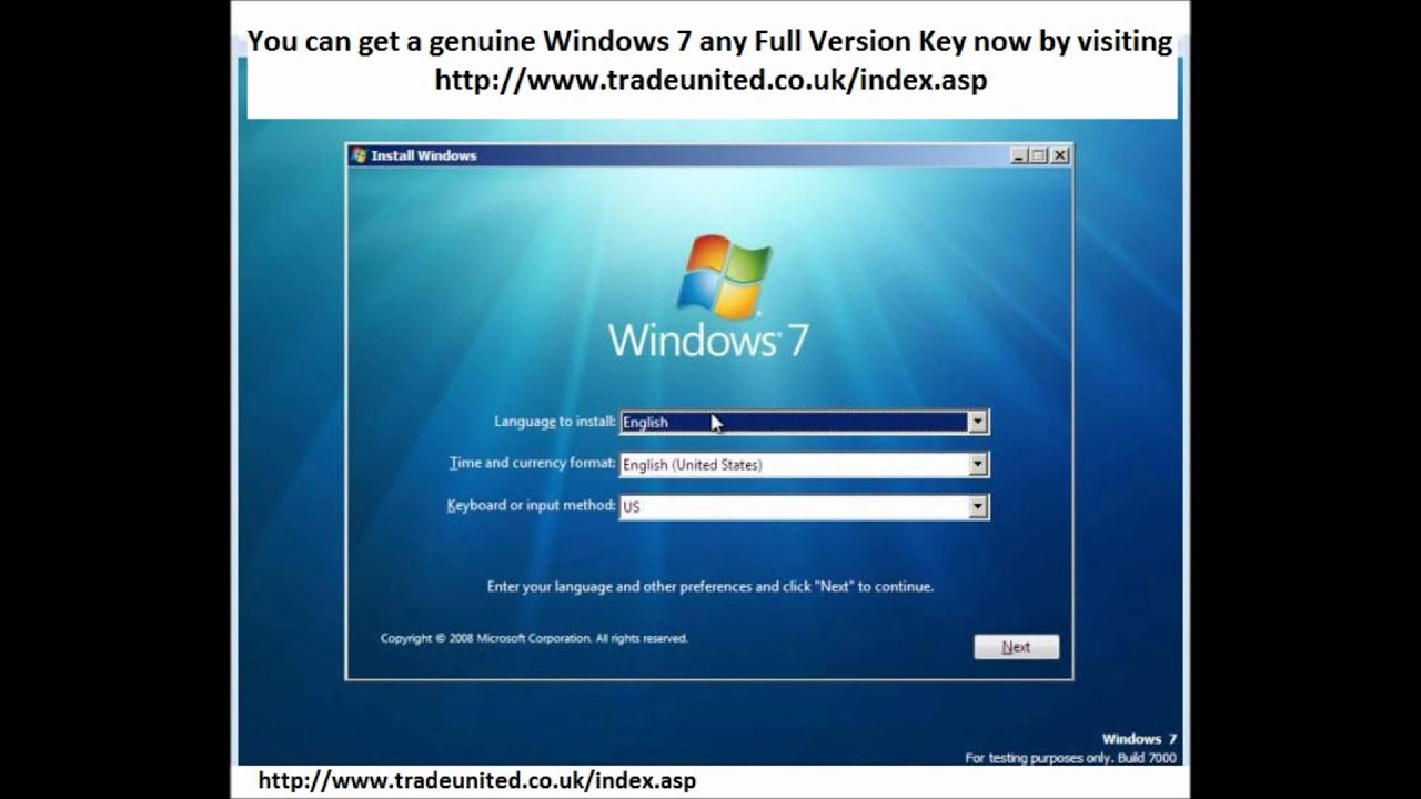 Windows 7 Product Key - YouTube
