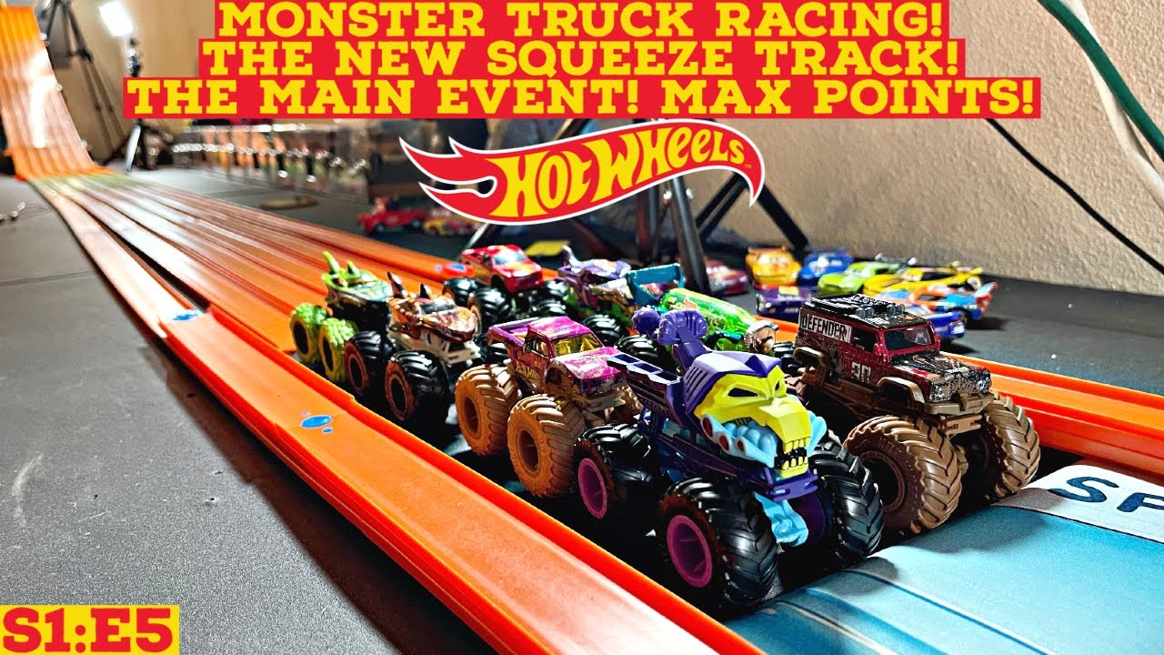 HOT WHEELS MONSTER TRUCK TOURNAMENT | THE NEW SQUEEZE TRACK | MAIN ...