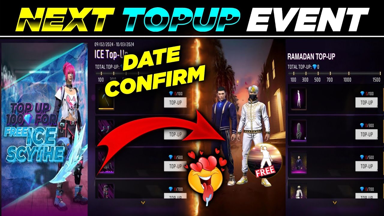 NEXT TOPUP EVENT FREE FIRE | NEW TOPUP EVENT | NEXT TOP UP EVENT ...