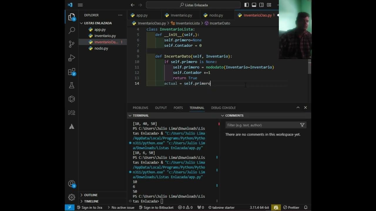 Tutorial: Uso de Listas creadas por el usuario en python con POO - Usac -Julio Lima - 202200002 ...