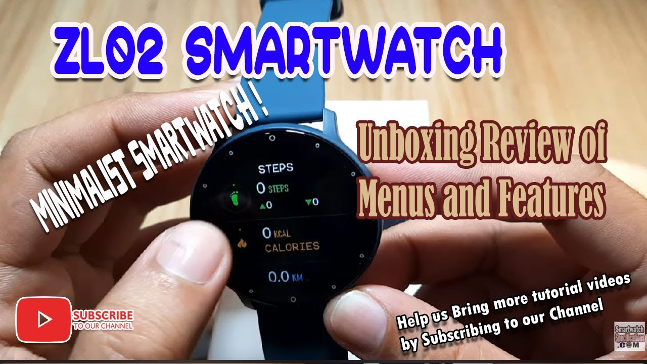 ZL02 Smartwatch - Unboxing Review of Menus and Features - YouTube