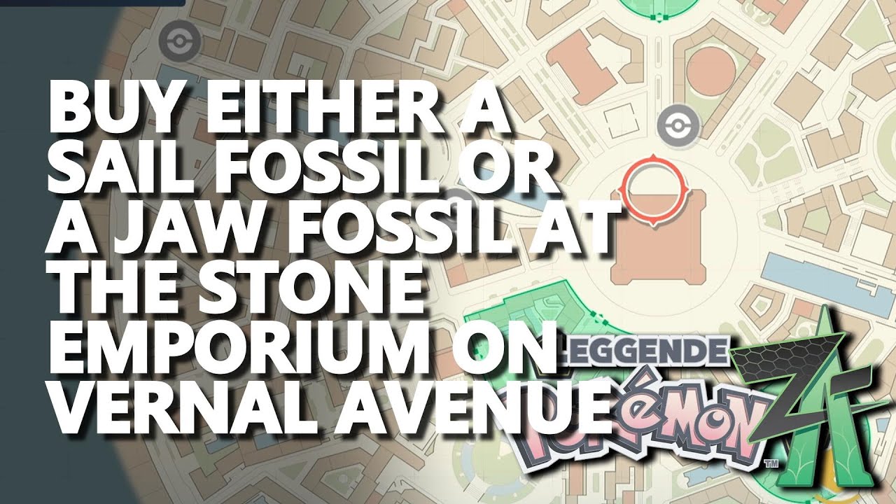 Buy either a Sail Fossil or a Jaw Fossil at the Stone Emporium on ...