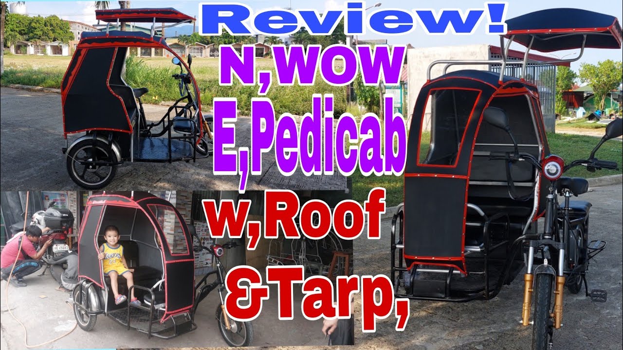 NWow E | PEDICAB With Roof & Tarp | Front Seat | By Orly SideCar - YouTube