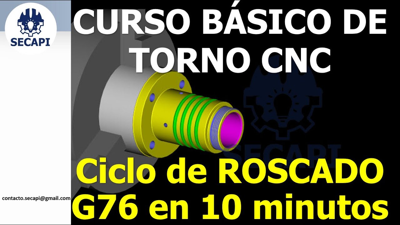 🔩🔩22. CICLO DE ROSCADO G76 PARA TORNO CNC PARTE 3 #cnc #cncsoftware # ...