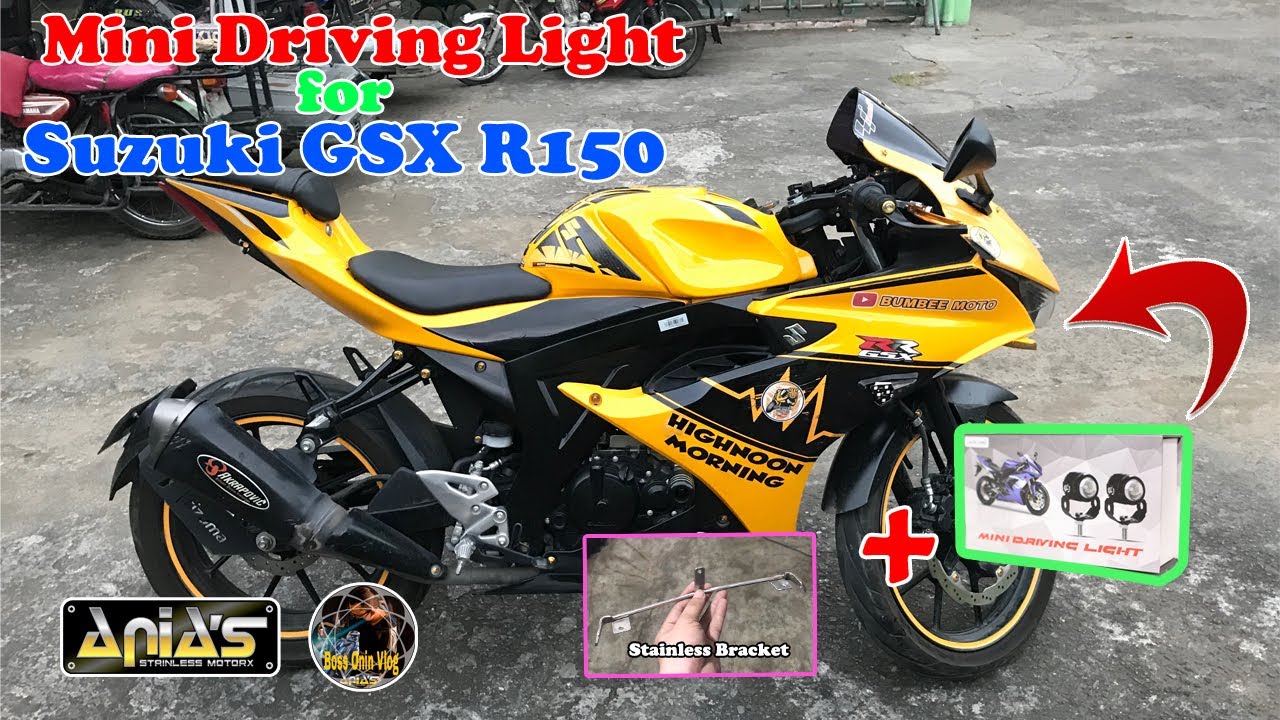 Mini Driving Light | Suzuki GSX R150 | Stainless Bracket | Bumbee GSXR ...