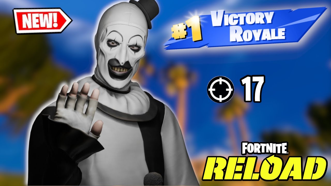 NEW ART THE CLOWN (TERRIFIER) SKIN IN FORTNITE! Fortnite Ranked Reload ...