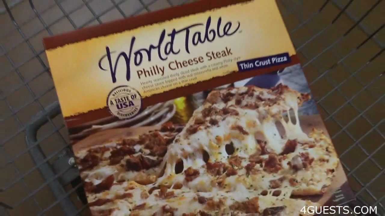 WORLD TABLE PIZZA REVIEW ~ PHILLY CHEESE STEAK - YouTube