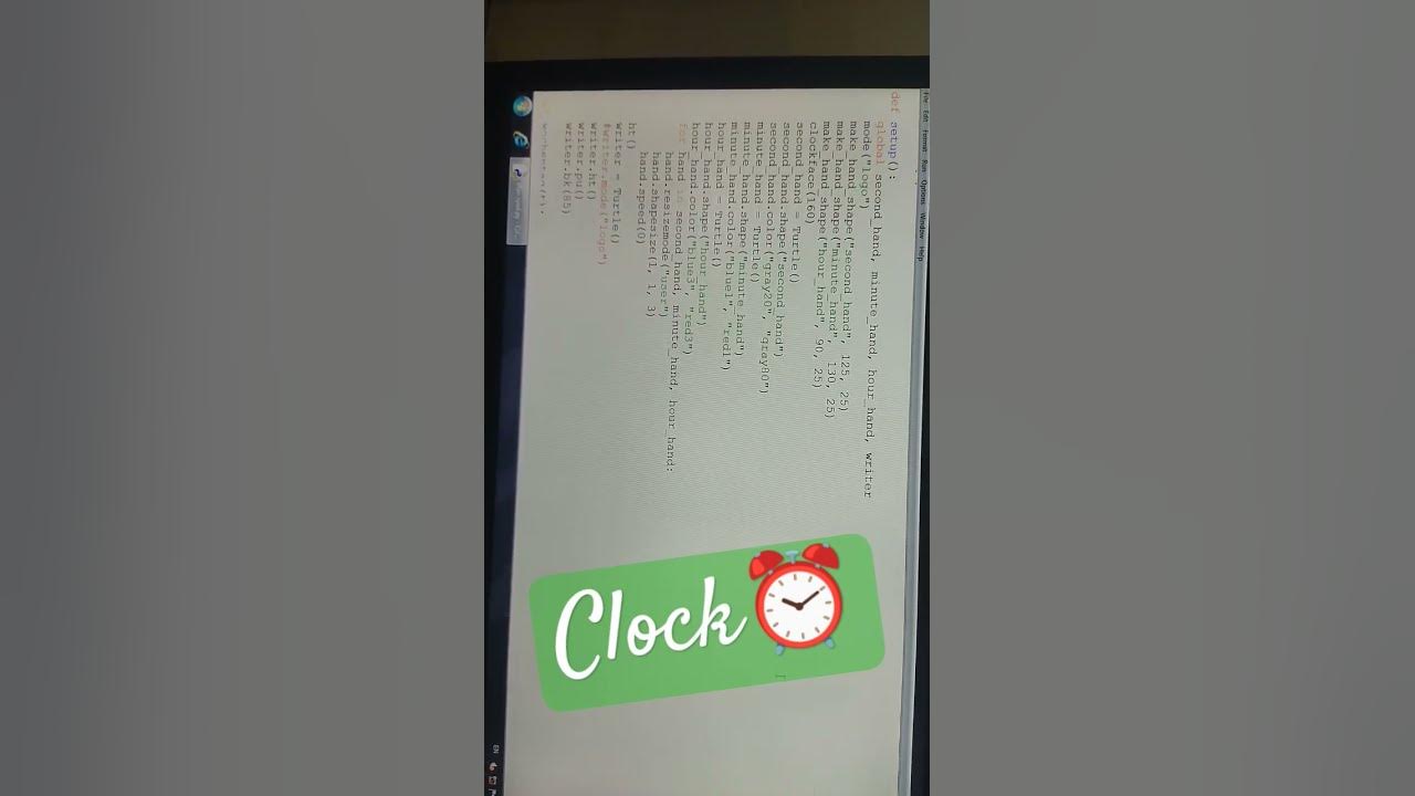 Shortfeed Pythonprogramming Clock Youtube