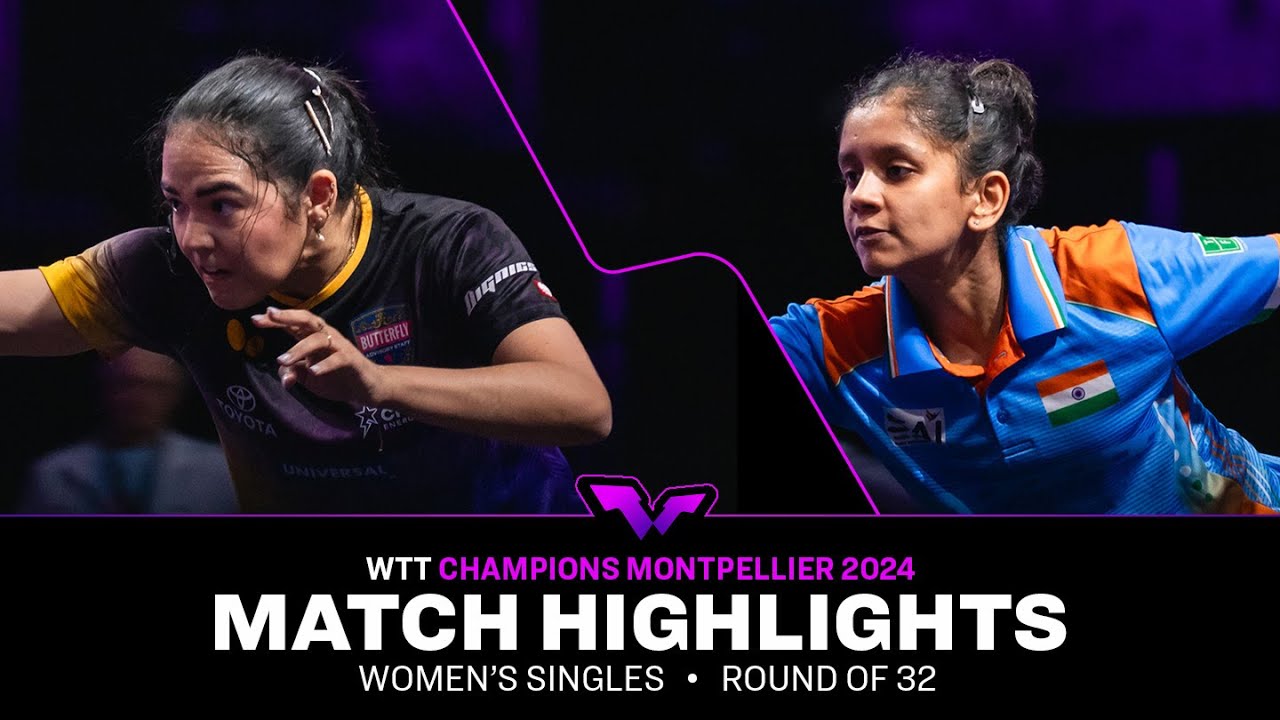Adriana Diaz vs Sreeja Akula | WS R32 | WTT Champions Montpellier 2024 - YouTube