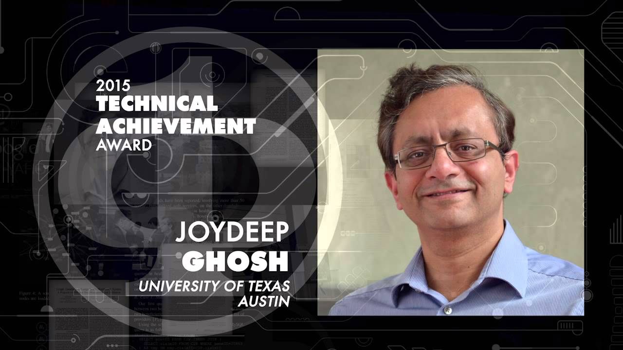 Joydeep Ghosh receives 2015 IEEE CS Technical Achievement Award - YouTube