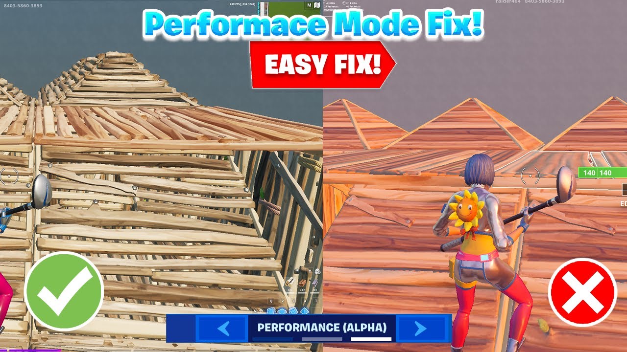 How To *FIX* Moblie Builds With Performance Mode In Fortnite Season 5 ...