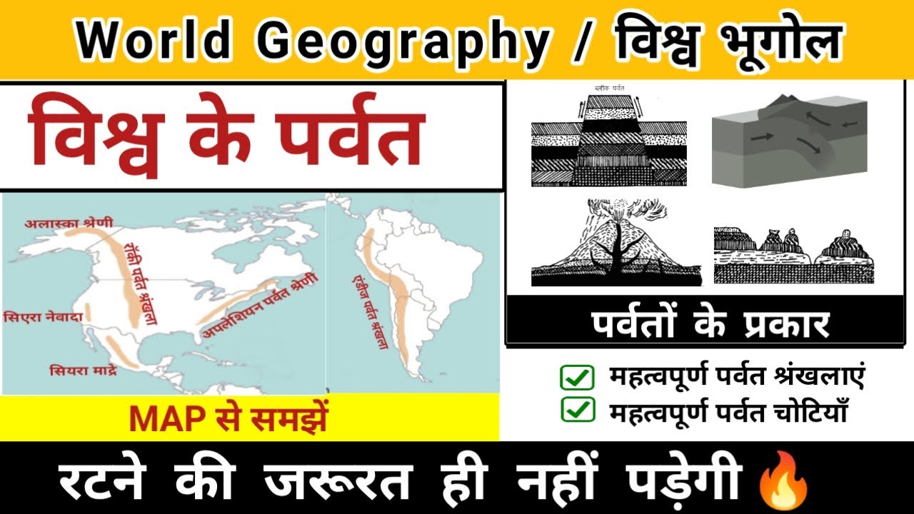 विश्व के प्रमुख पर्वत | world mountains | vishwa ke pramukh parvat ...