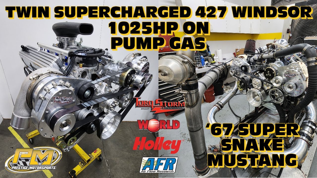 1025HP Pump Gas Twin Supercharged 427 Windsor Dyno Testing for Riley ...