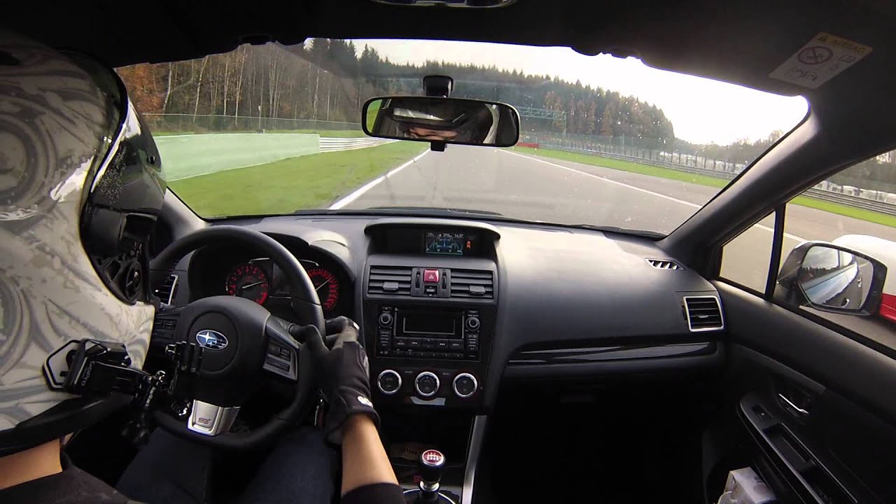 almost crash at eau rouge spa francorchamps wet 2015 wrx sti - YouTube