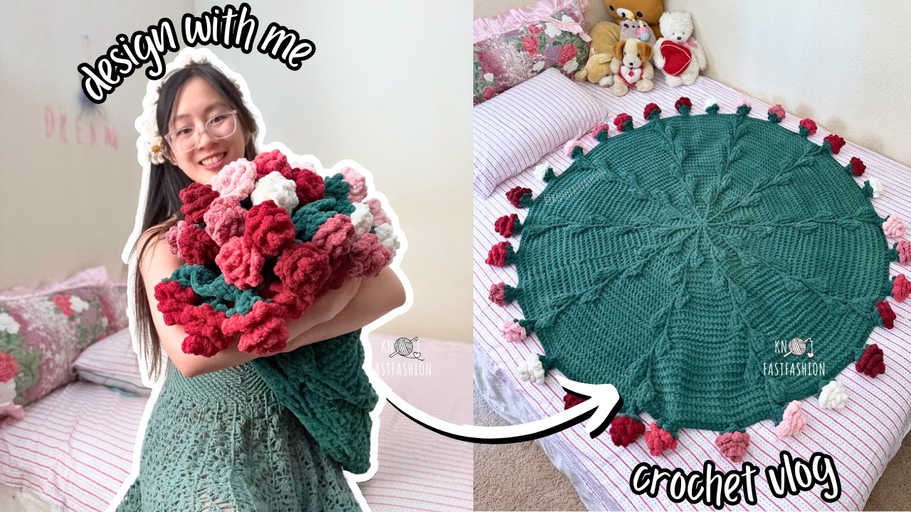 Crochet a Rose Bouquet Blanket with Me! #EnchantedRosesBouquetBlanket ...