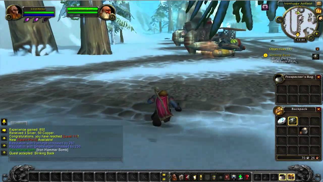 World of Warcraft Quests at Ironforge Airfield (1/2) - YouTube