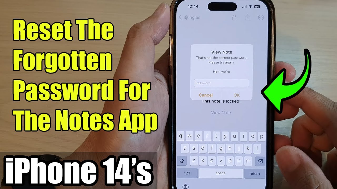 iPhone 14/14 Pro Max: How to Reset The Forgotten Password For The Notes ...