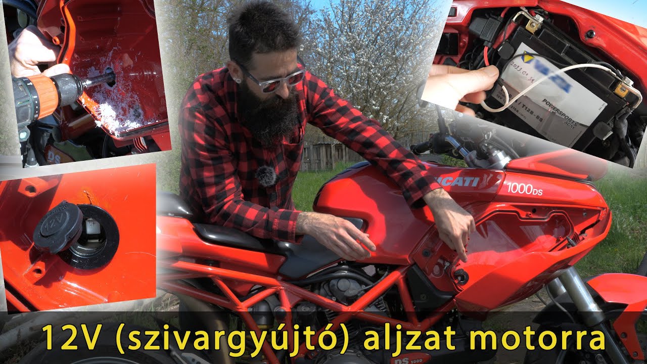 12V szivargyújó aljzat motorra - Mi kell hozzá? Hogy csináld? - YouTube