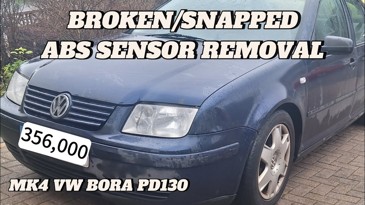 SNAPPED ABS SENSOR REMOVAL MK4 VW BORA - YouTube