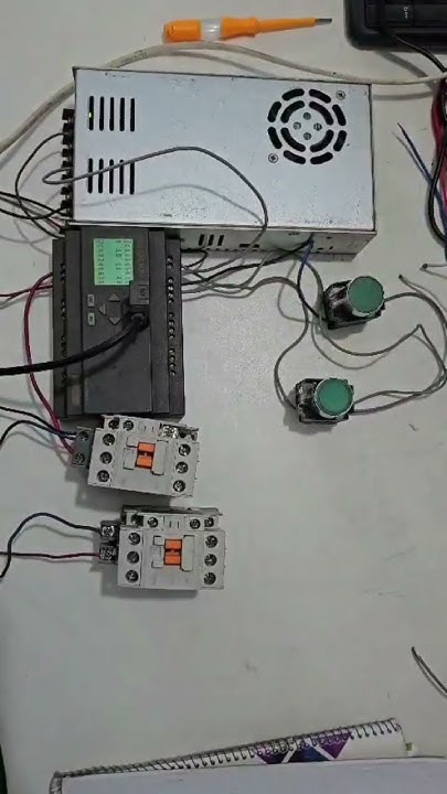 PLC programming... Input dc, input on off Switch, output ac load 👌 # ...