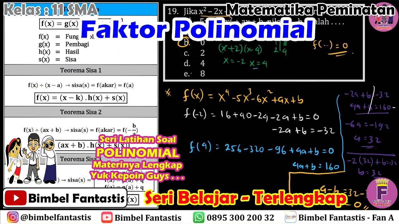 Faktor Polinomial || Seri Belajar || No 19 || 2022/K11/S2/MP/B1/UK4 ...