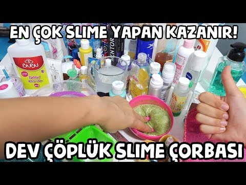 Yeni Slime Yap ÇÖPE AT ÇÖPLÜK SLİME VŞDEOSU Dev Çöplük Slime Çöplük Slaym Bidünya Oyuncak🦄