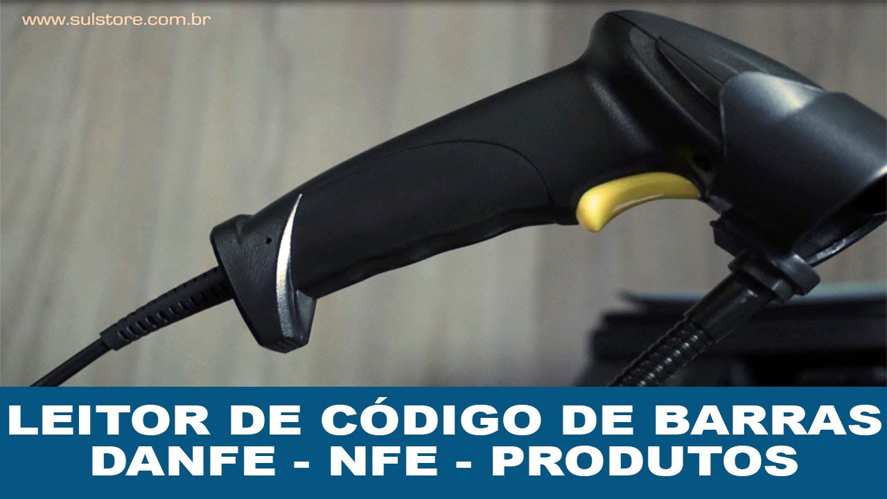Leitor de Código de Barras Para Produtos NFE Danfe com Suporte - YouTube
