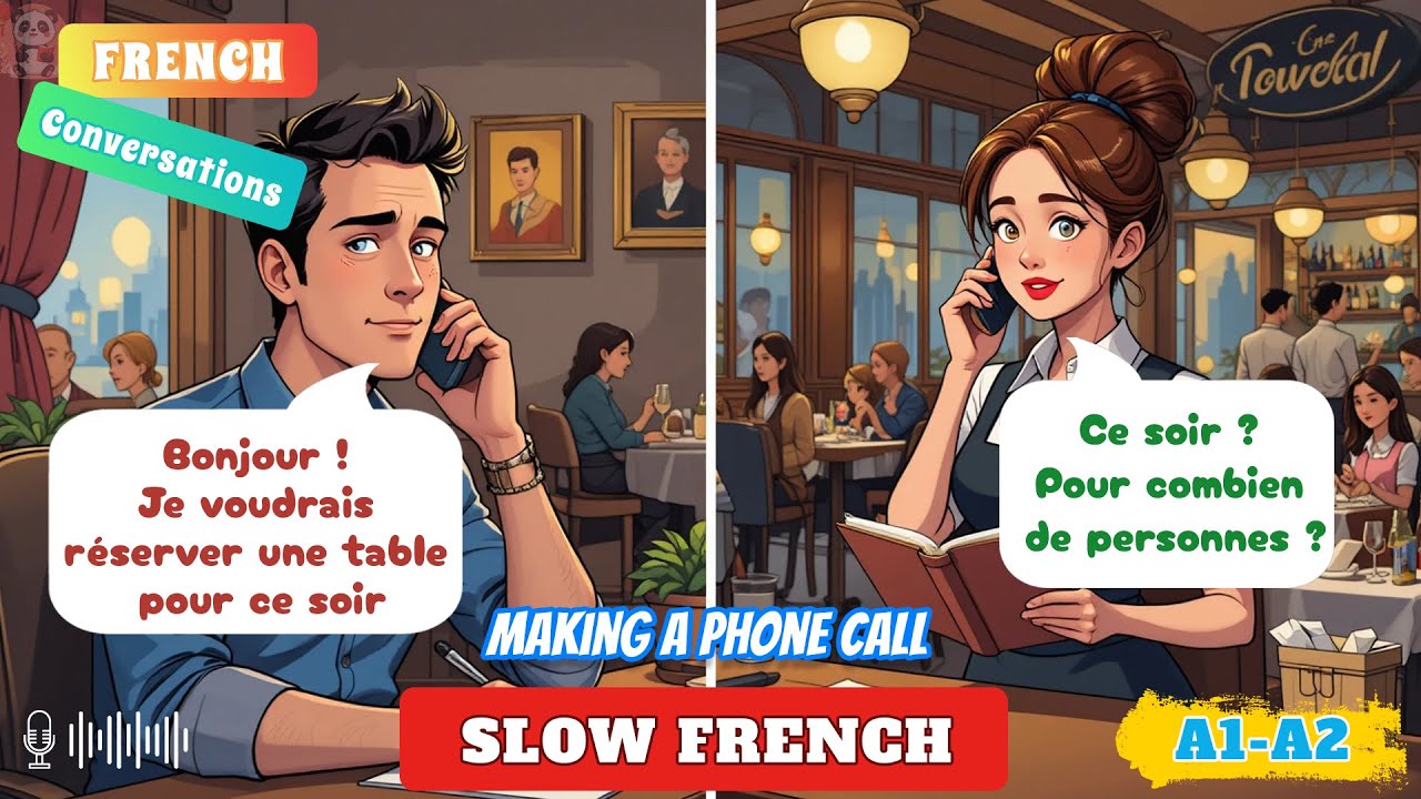 7 Short French Conversations for Beginners | Making a Phone Call | With ...