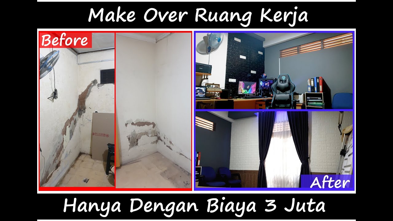 make over ruang kerja - YouTube