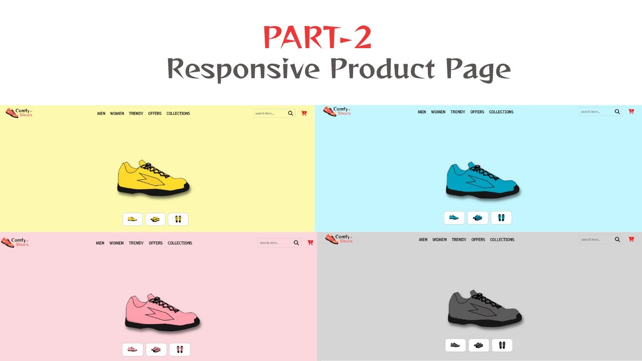 How to Make a Responsive Product Color Selector with HTML, CSS ...