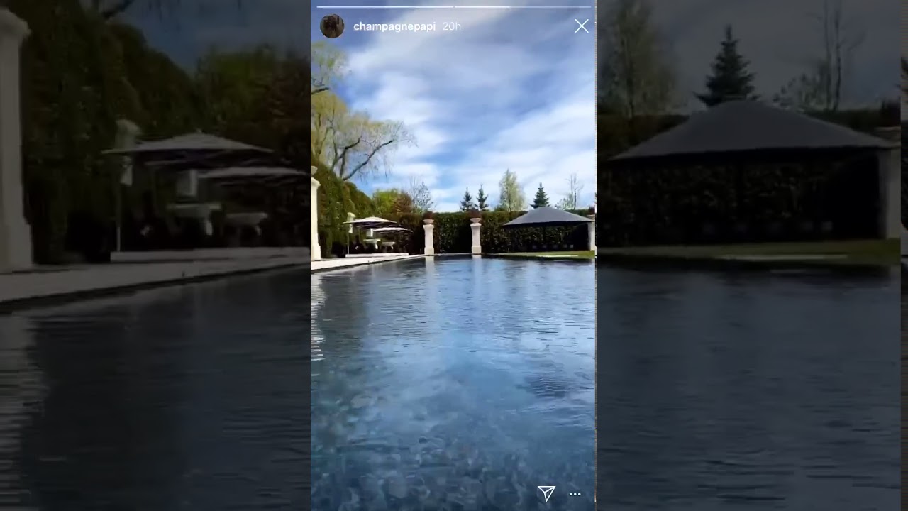 Drake Goes In His Pool For First Time - YouTube