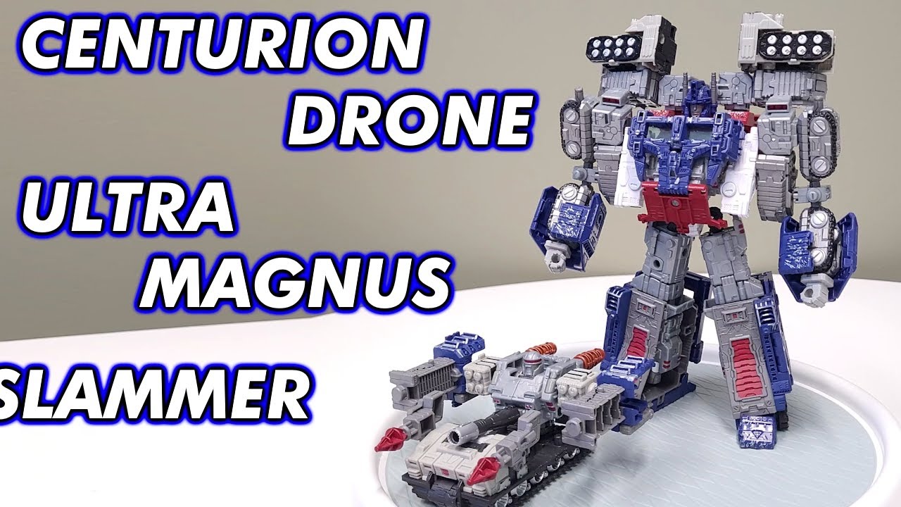 Ultra Magnus fuses with the Centurion Drones and Slammer! - YouTube