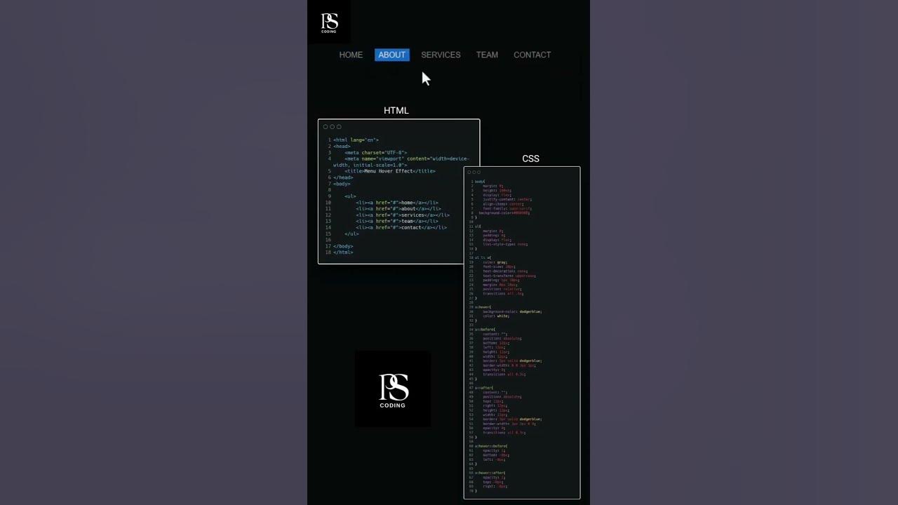 How To Create Navigation Bar Using Html And Css Hover Effect Shorts Htmlcss Coding Pscoding