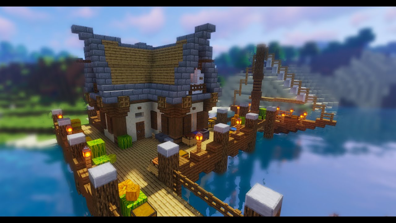 Minecraft - Fishing House Tutorial - YouTube