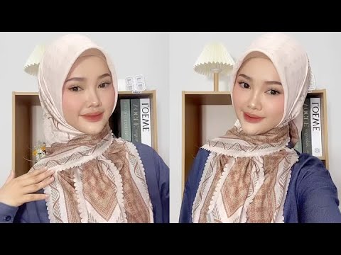 Tutorial Hijab SEGI EMPAT MOTIF BUAT LEBARAN 😍💖🫶 #hijab #lebaran # ...