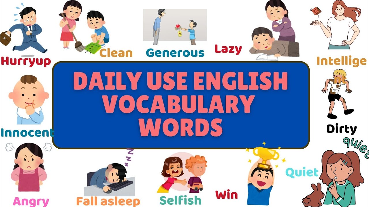 English Vocabulary Daily Use Routine words for kids | daily use english ...