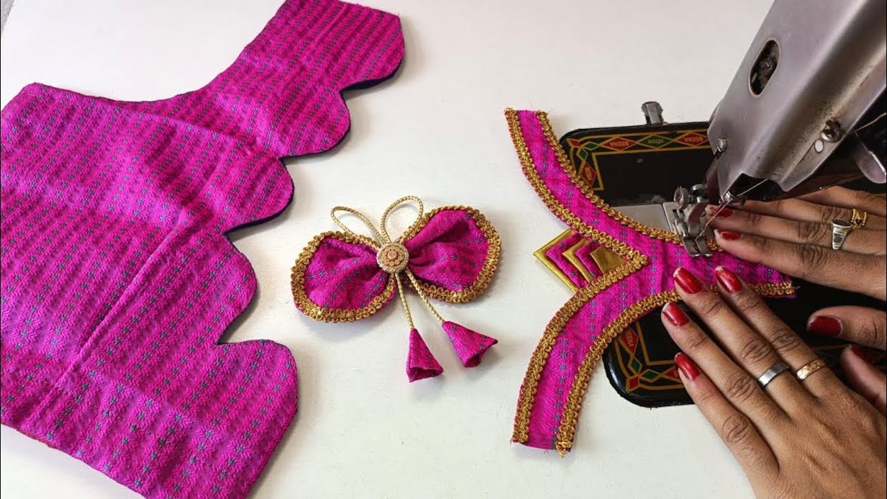 Blouse Neck Designs | Blouse Design | Cutting And Stitching Back Neck ...