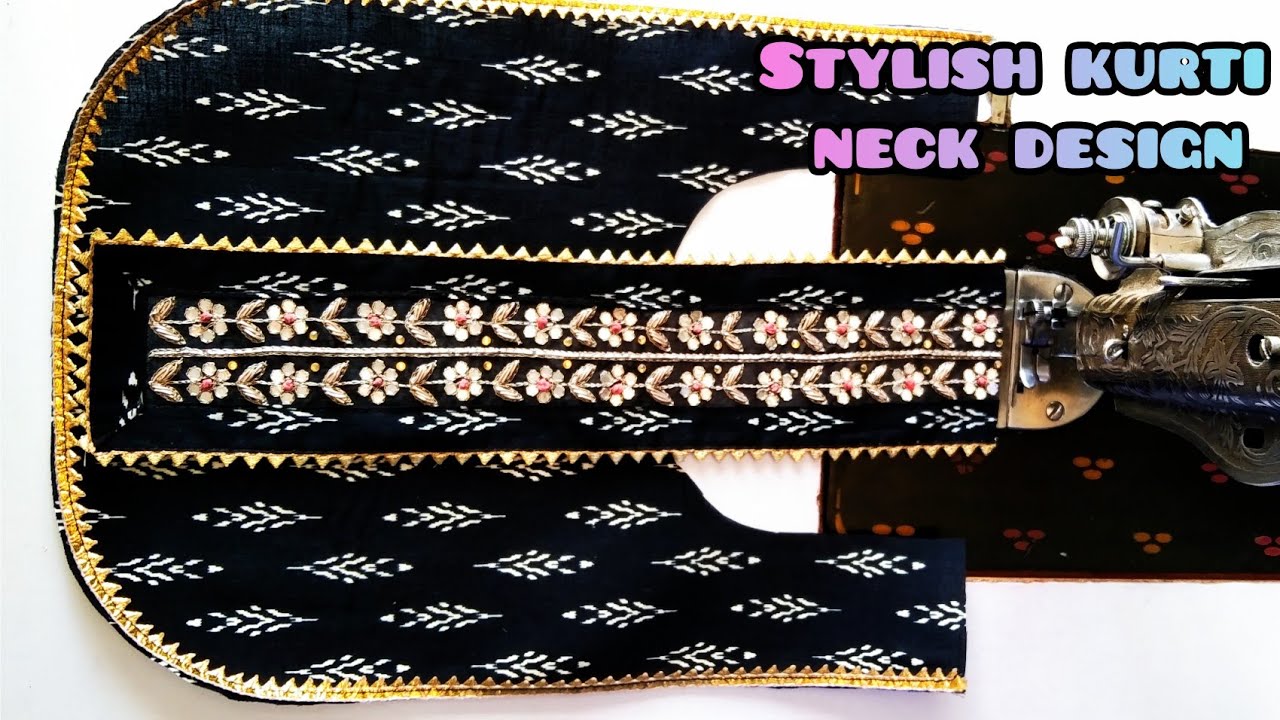 Attractive and Very Easy Kurti Neck Design Cutting and Stitching ...