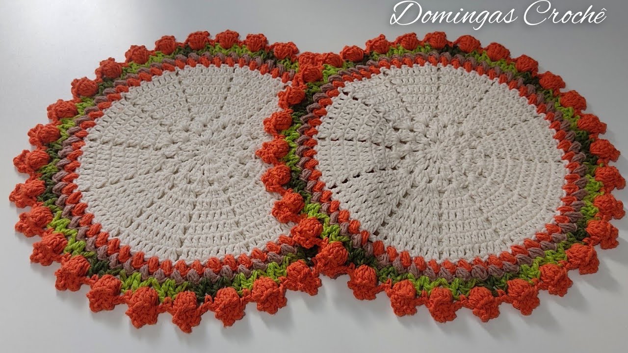SOUSPLAT EM CROCHÊ simples, fácil e muito econômico em crochê passo a ...
