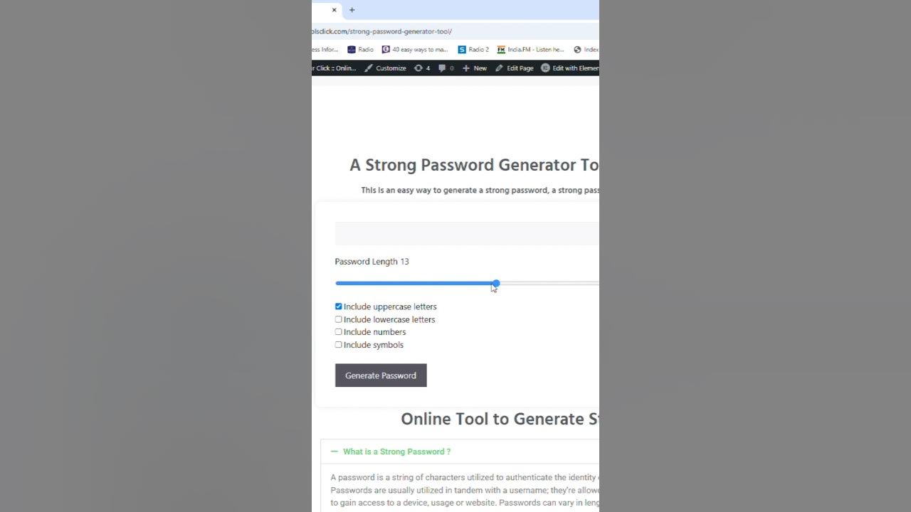 How to Generate a Strong Password #easytool #tooltips #password #passwordgenerator # ...