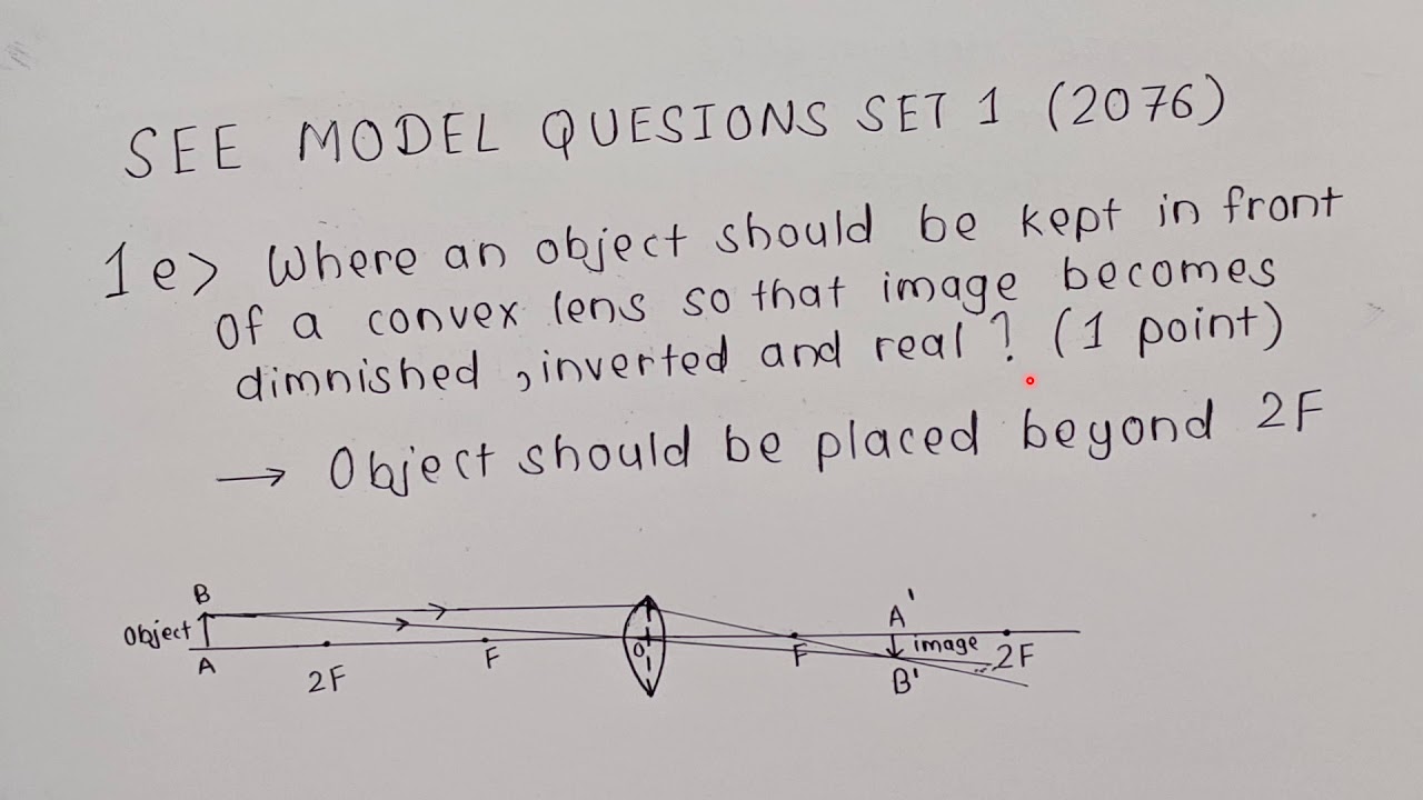 SEE 2076 Science || Question 1e || Model Set 1 - YouTube