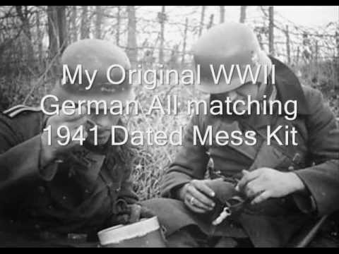 My Original WWII German Mess Kit All Matching 1941 Dated. - YouTube
