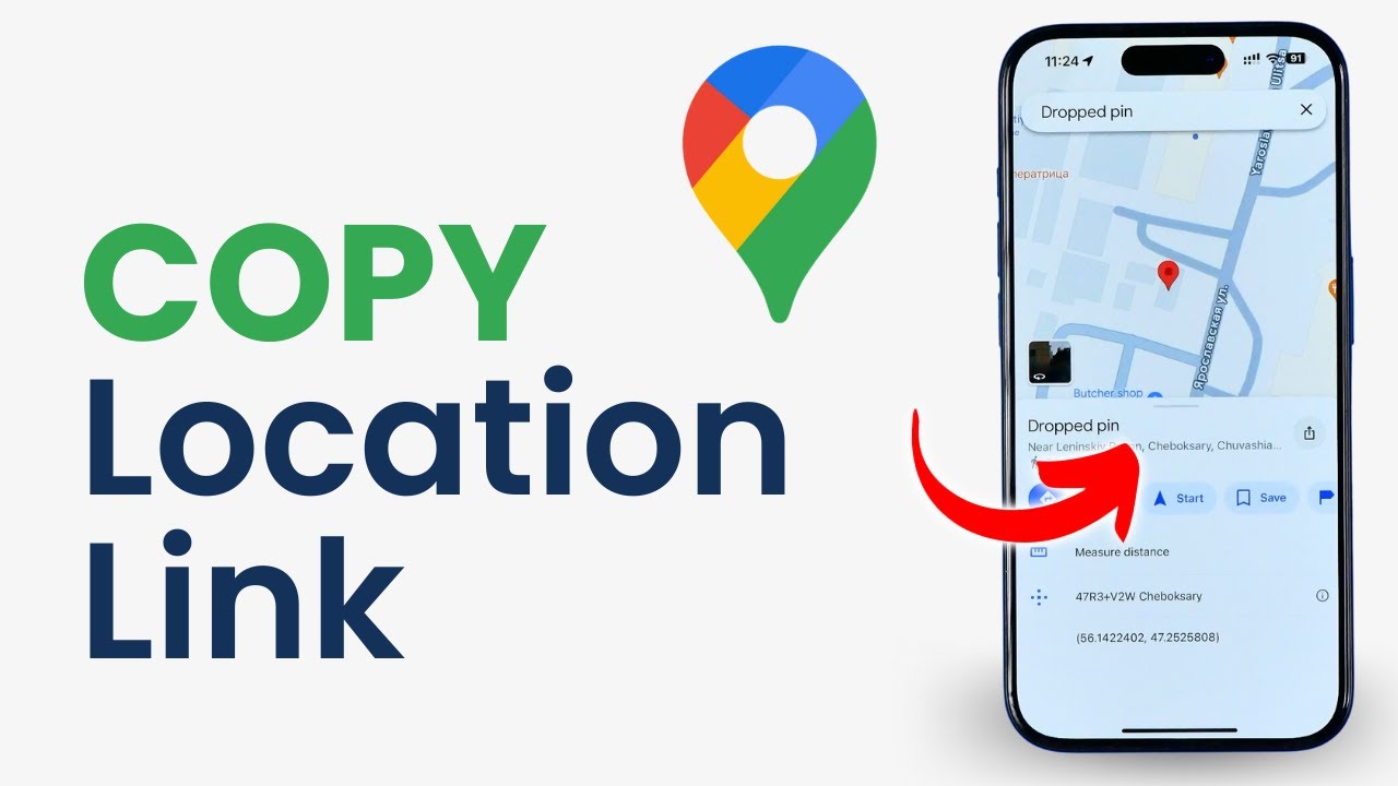 How to Copy Location Link in Google Maps - YouTube