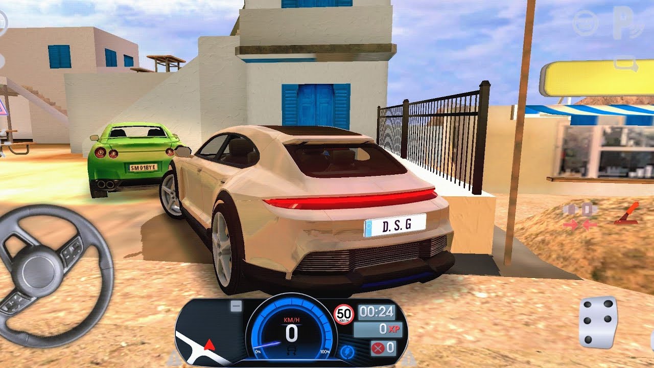 Driving School Sim - Porsche Taycan Driving in Santorini City - Car ...