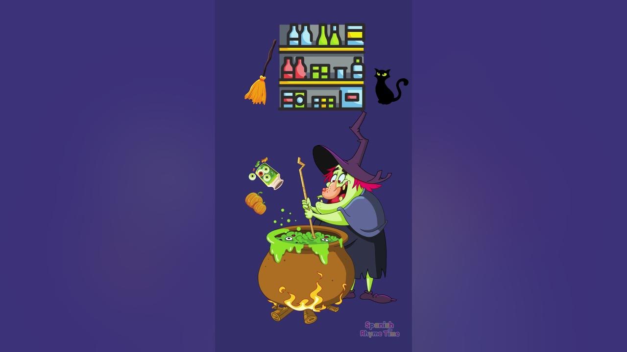LA BRUJA LOCA 🧟‍♀️🎃 Canción de halloween en español para niños pequeños ...